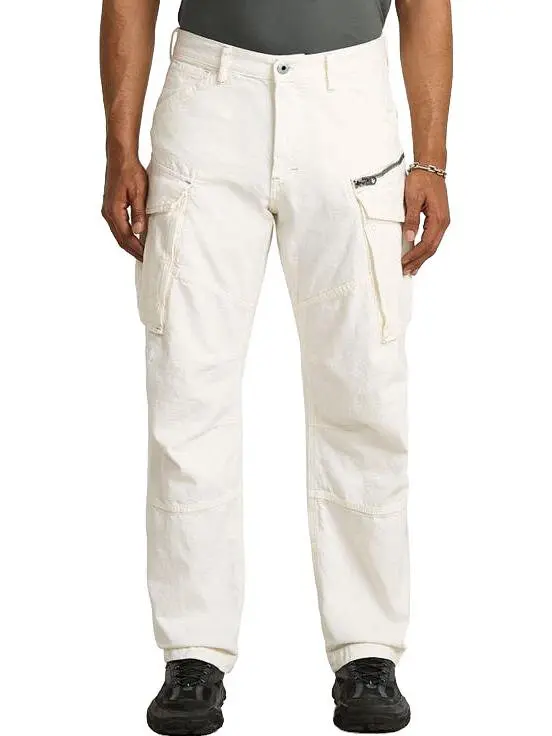 G-star Raw Rovic Zip 3d Loose Cargo Pants - Ecru Mom Washes
