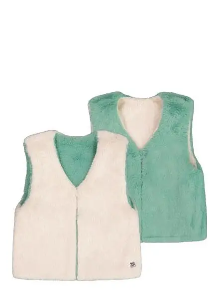 DEUX PAR DEUX Reversible Faux Fur Vest - Off-white