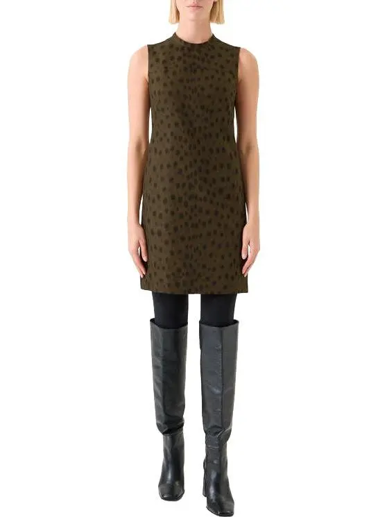 Akris Leopard Print Sheath Dress - Hazel-bark