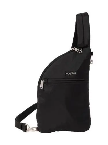 BAGGALLINI Securtex Anti-theft Half Moon Sling - Black