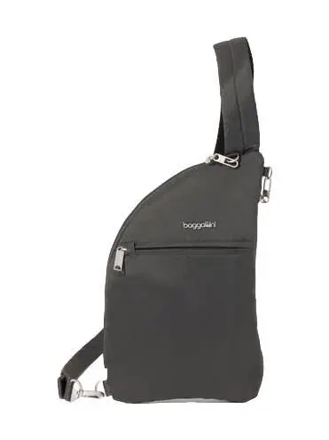 BAGGALLINI Securtex Anti-theft Half Moon Sling - Charcoal