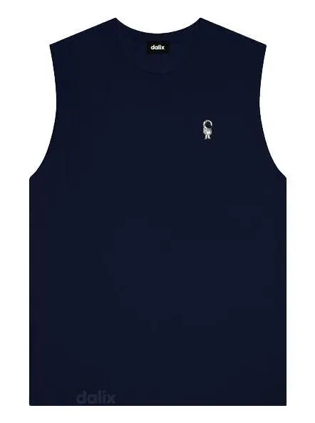 DALIX Astronaut Muscle Tank - Navy Blue