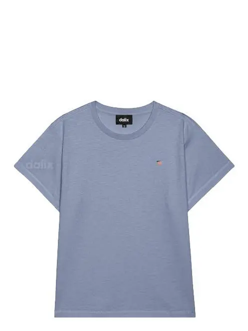 DALIX Lil Peach Lightweight High-waisted Tee - Blue Haze