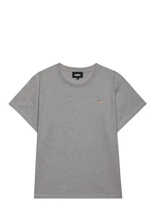 DALIX Lil Peach Lightweight High-waisted Tee - Carbon Gray