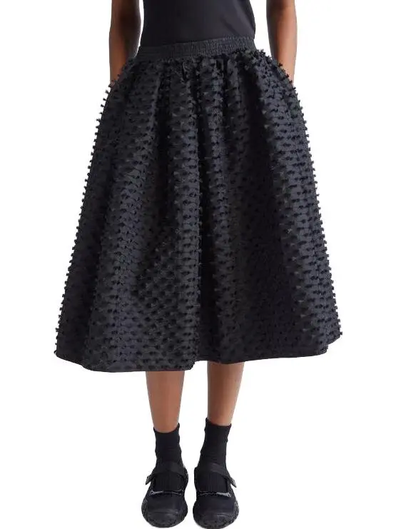 Cecilie Bahnsen Mala Fiamma Fil Coupé Skirt - Black