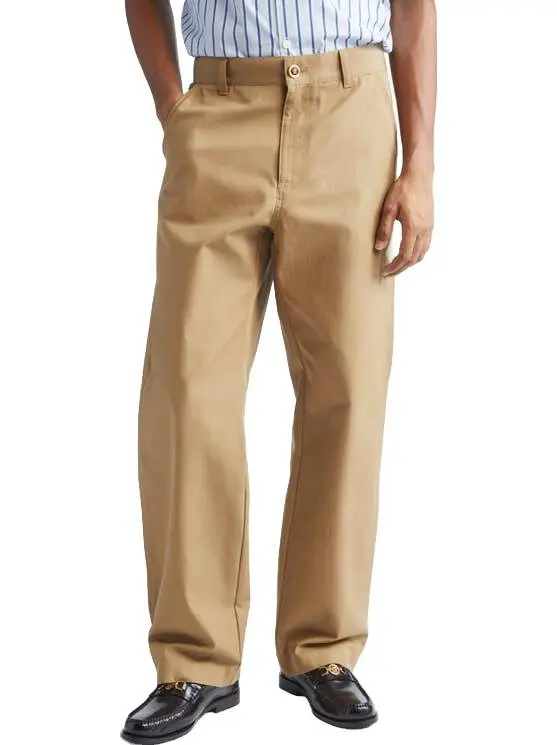 Versace Cotton Canvas Pants - Dark Sand
