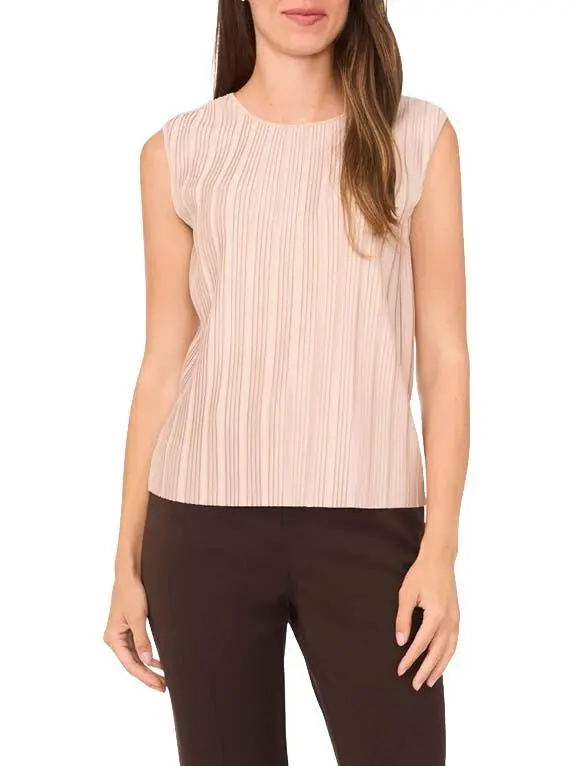 Halogen Pleated Sleeveless Top - Nomad Camel