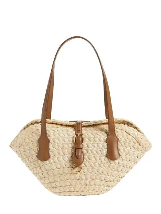 Dolce & Gabbana Capri Crocheted Corn Husk Tote - 8z096 Naturale/caramello