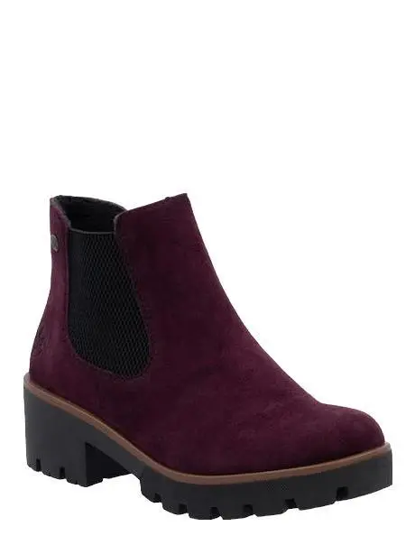 RIEKER Amalia Ankle Chelsea Boot - Brombeer/schwarz
