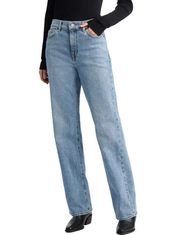 Nordstrom High-waist Straight-leg Jeans - Aurora Wash