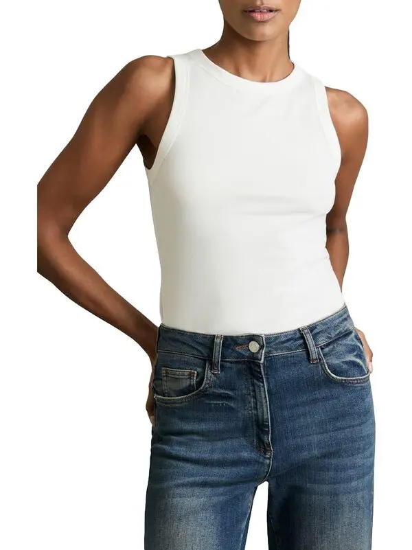 REISS Betty Tank - White