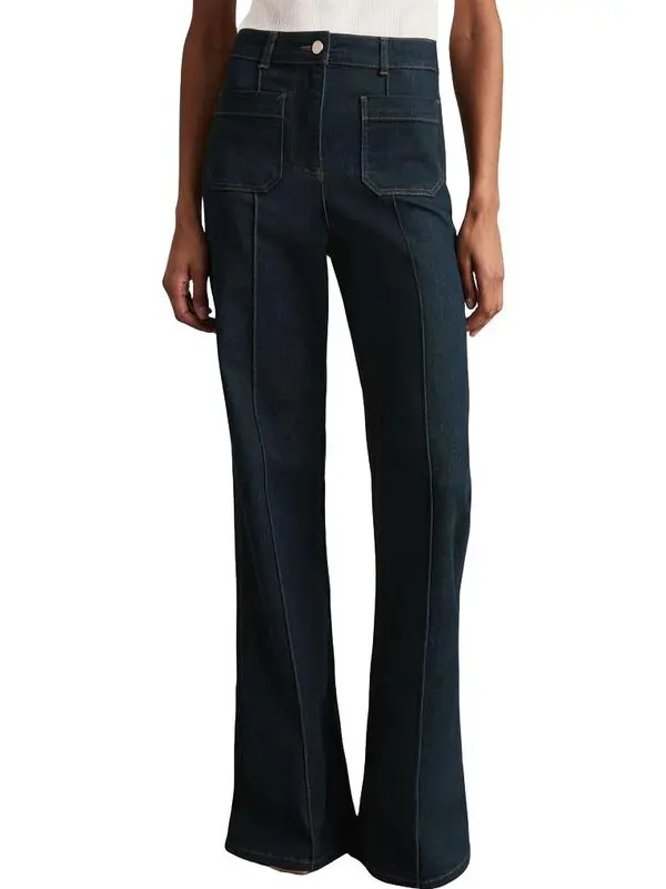 REISS Sakura Flare Jeans - Dark Blue