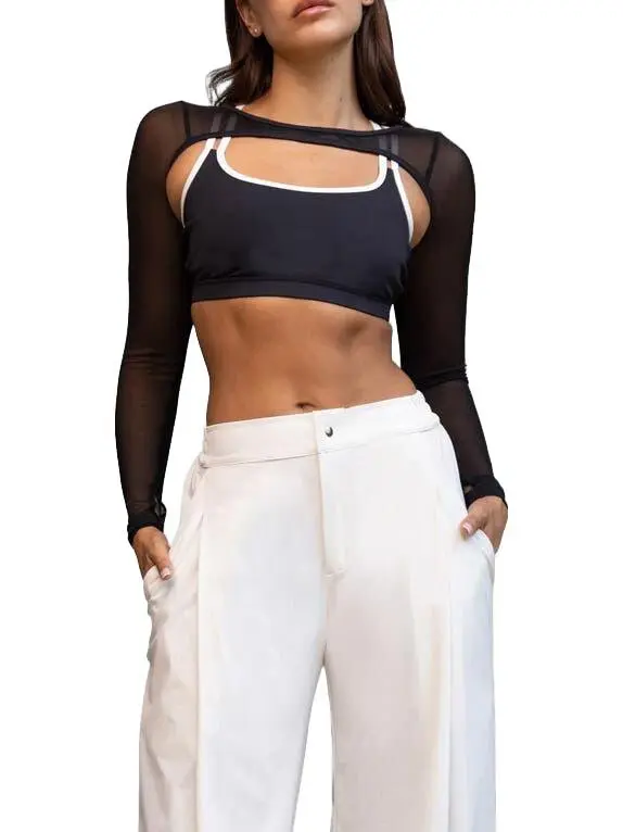 Heroine Sport Sheer Shrug - Black