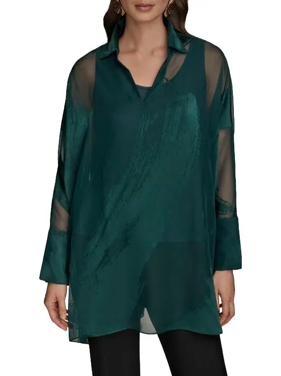 Donna Karan New York Brushstroke Burnout Tunic - Hudson