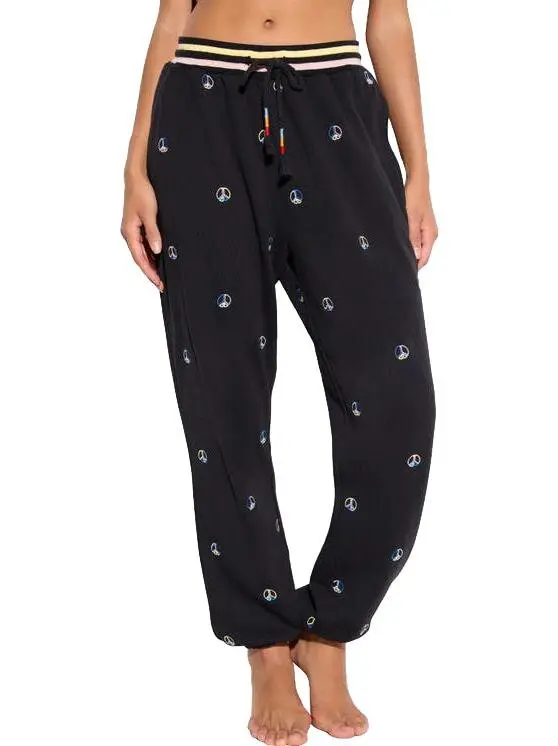 Spiritual Gangster Peace Emblem Hudson Sweatpants - Black