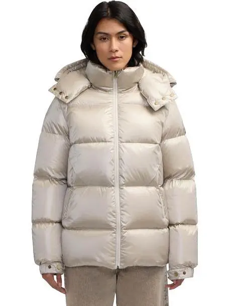 Pajar Vivienne Boxy Short Channel Quilted Puffer - Champagne