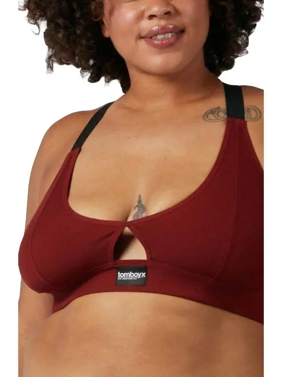 TOMBOYX Lounge Rib Bralette - Burgundy