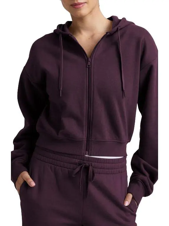 Beyond Yoga Luxefleece Zip-up Hoodie - Eggplant Purple