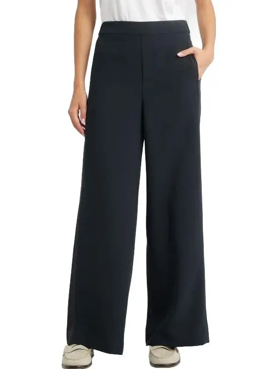 Rag & Bone Melanie Crepe Wide-leg Pants - Black