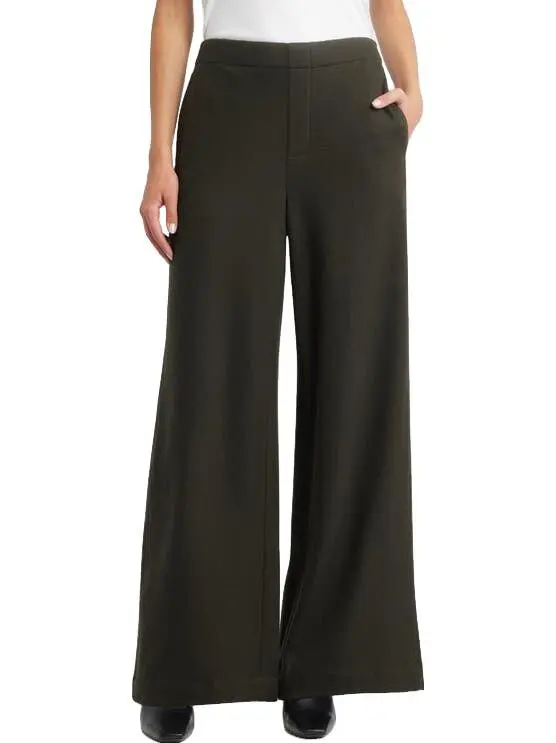 Rag & Bone Melanie Japanese Wool Wide-leg Pants - Army
