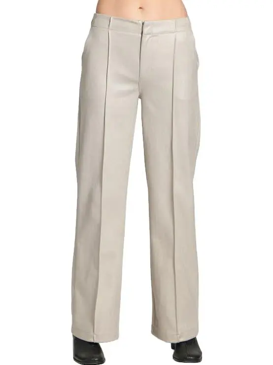 APNY Pintuck Wide-leg Pants - Champagne