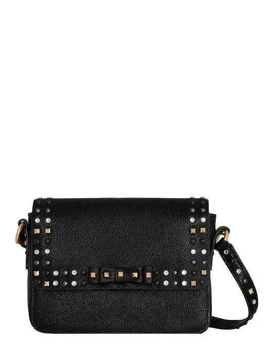 Rebecca Minkoff Bowie Studded Leather Crossbody Bag - Black