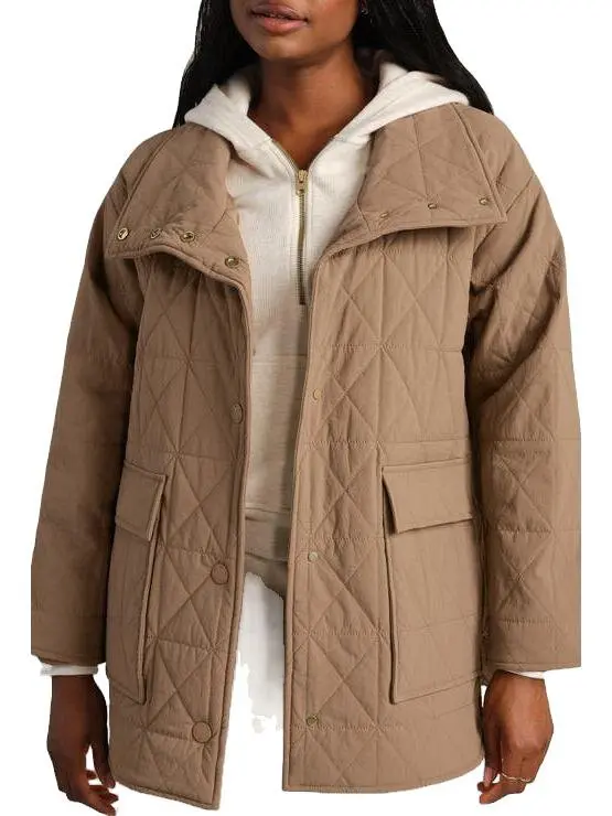 RHONE Monterey Water Repellent Quilted Jacket - Desert Taupe