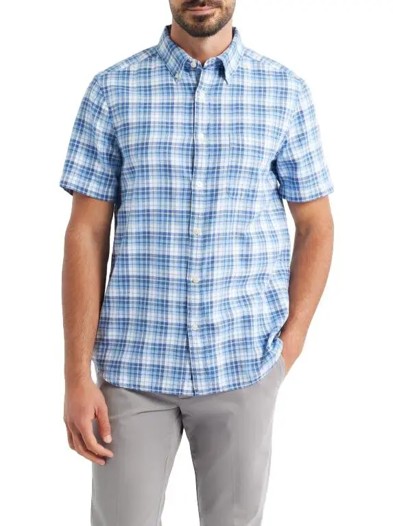 Vineyard Vines Coskata Island Plaid Short Sleeve Button-down Shirt - Coastline