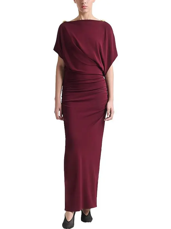 Altuzarra Brina Ruched Dress - Grenache
