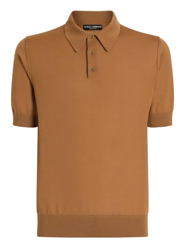 Dolce & Gabbana Fine-gauge Cashmere Polo Shirt - Brown