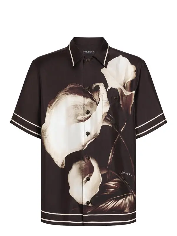 Dolce & Gabbana Calle Lily- Hawaii Silk Twill Shirt - Print