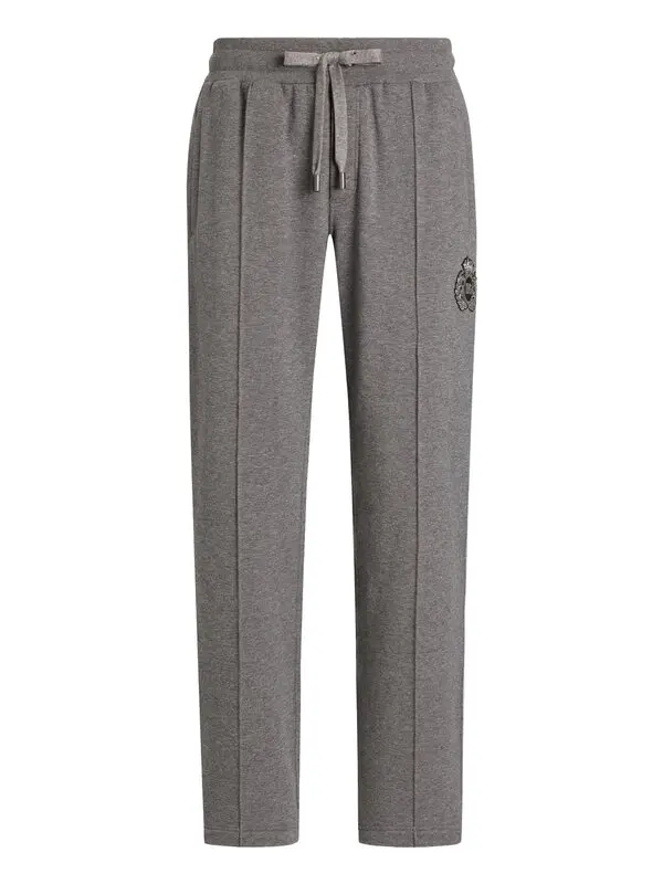 Dolce & Gabbana Jersey Joggers With Patch - Grey