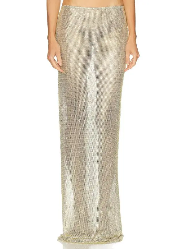 THE NEW ARRIVALS ILKYAZ OZEL Zada Metallic Skirt - Solar Flare