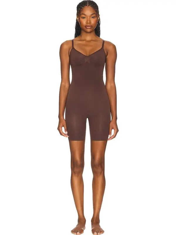 SKIMS Seamless Sculpt Mid Thigh Bodysuit - Cocoa