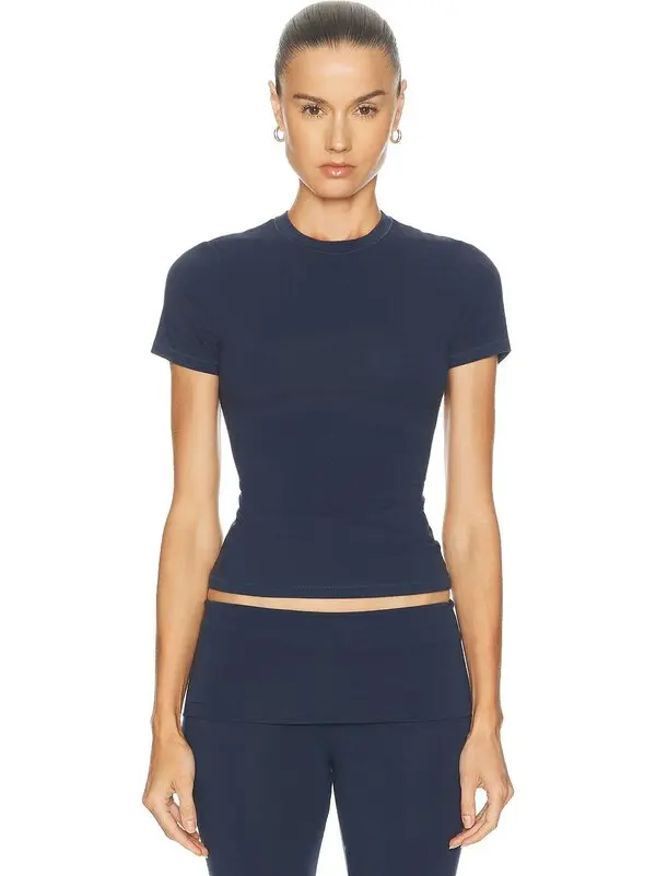 SKIMS Cotton Jersey T-shirt - Navy
