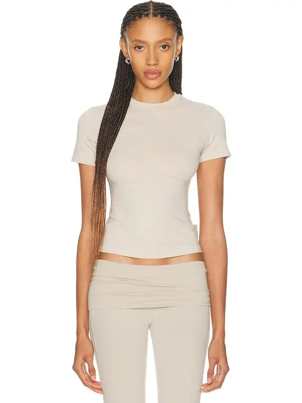SKIMS Cotton Jersey T-shirt - Stone