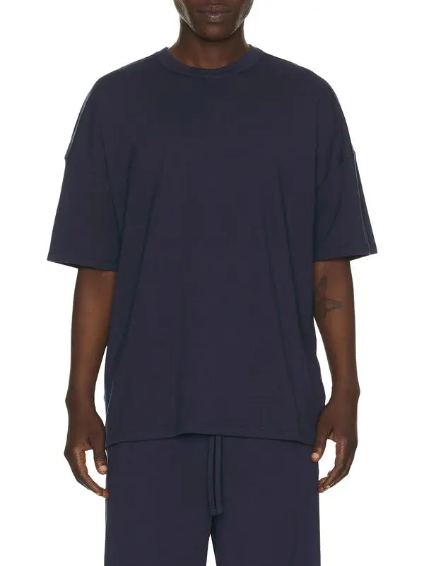 SKIMS Jersey Relaxed T-shirt In Neutral - Navy