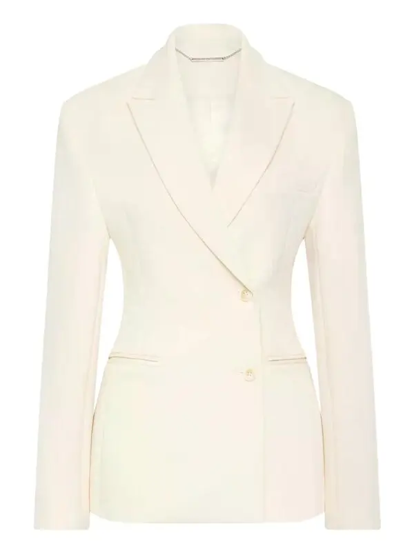 Rachel Gilbert Sergio Padded-shoulder Blazer - White