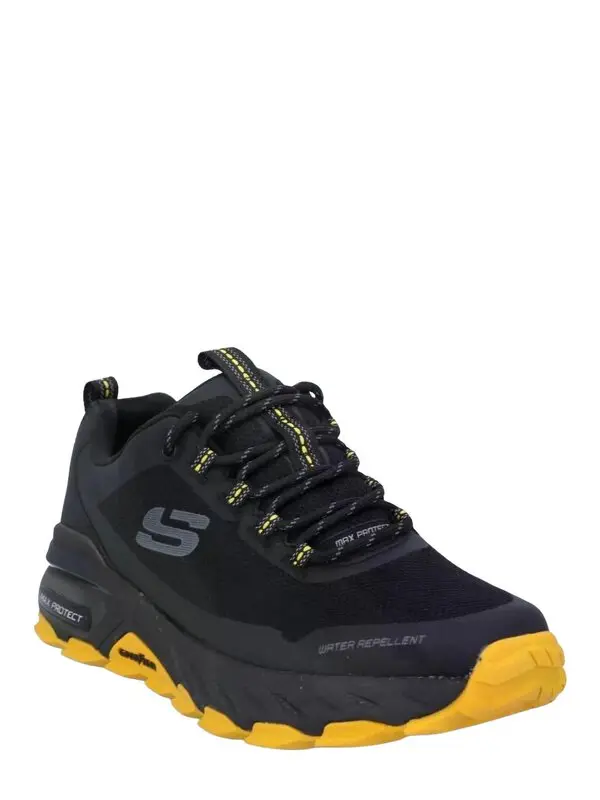 Sketchers Water-repellent Lace-up Sneakers - Black