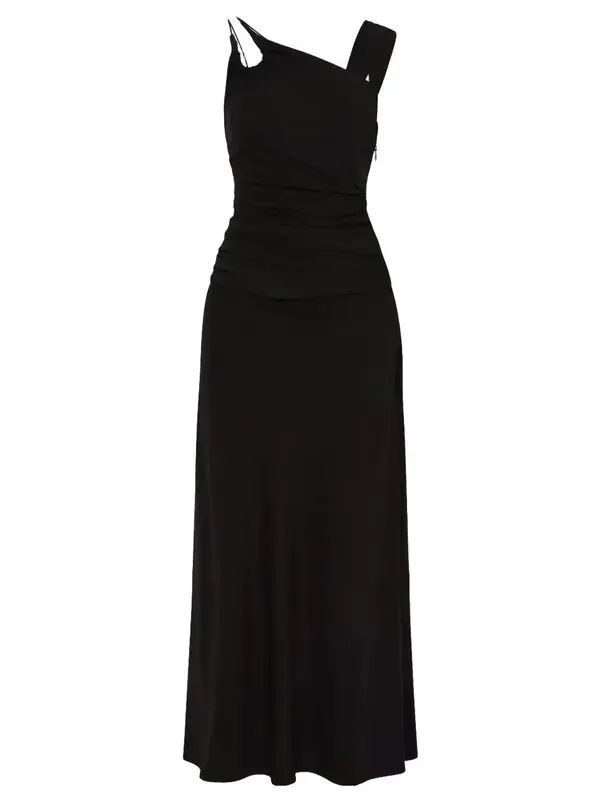 Rachel Gilbert Fitz Cut-out Gathered Maxi Dress - Black