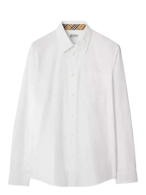 Burberry Check-pattern Cuffs Shirt - White