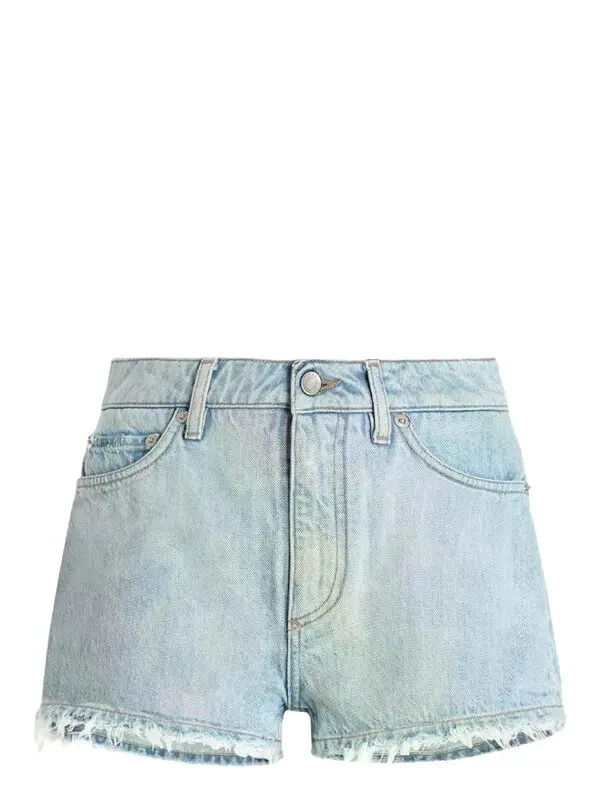 Dolce & Gabbana Frayed Denim Shorts - Blue