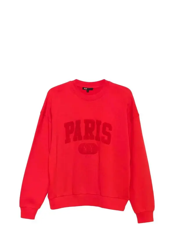 Maje Paris-embellished Sweatshirt - Red