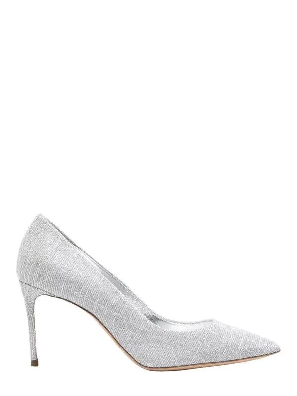 Casadei 80mm Julia Pointed-toe Pumps - Silver