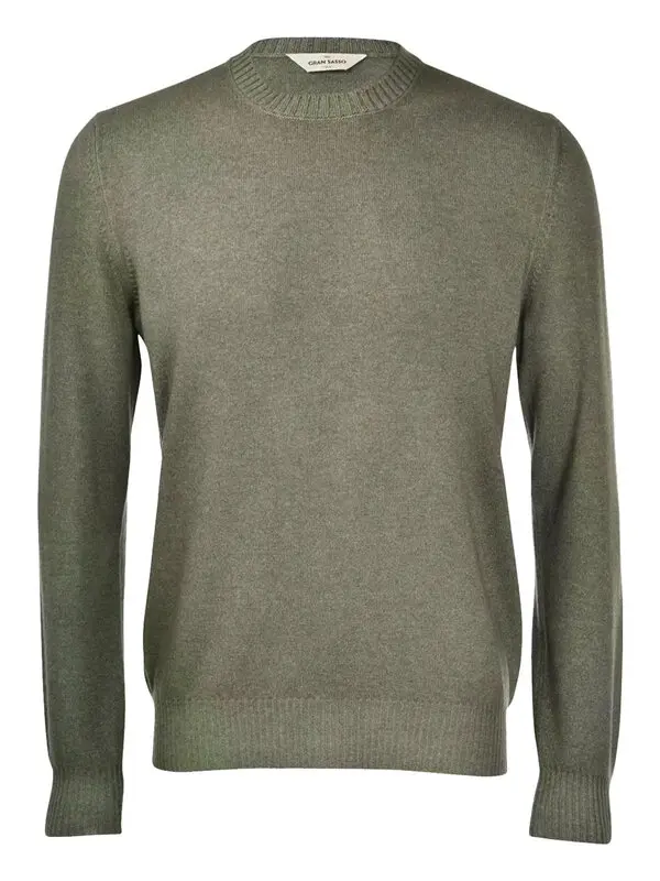 GRAN SASSO Crew-neck Wool Sweater - Green