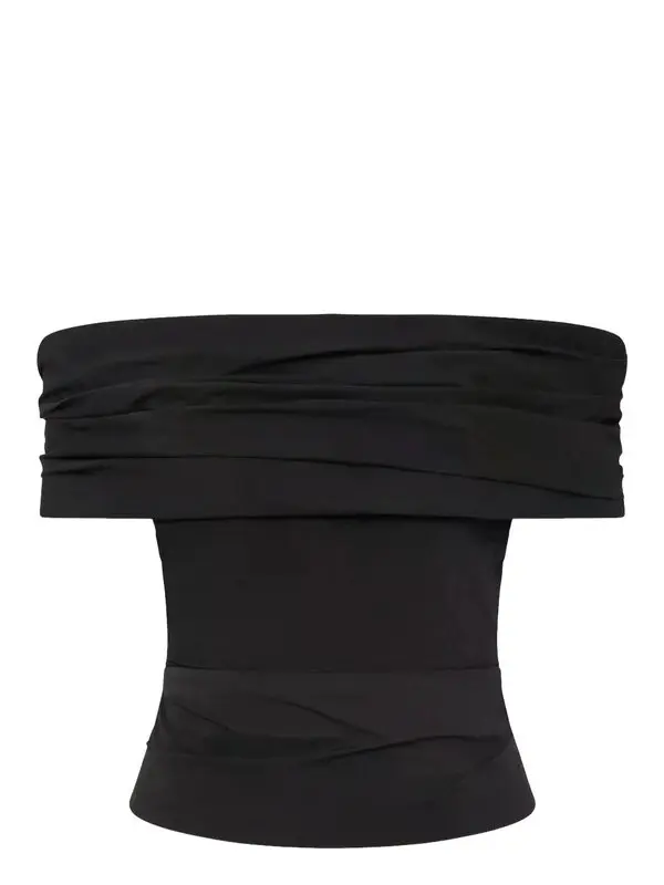 Rachel Gilbert Camille Draped Off-shoulder Top - Black