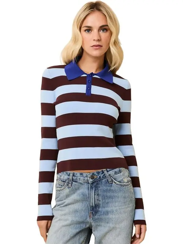 Solid & Striped Debra Long Sleeve Top - Brown