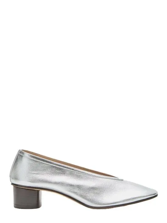 Le Monde Beryl Luna Leather Pumps - Silver