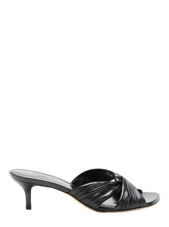 Le Monde Beryl Antonia Kitten Leather Kitten Heel - Black