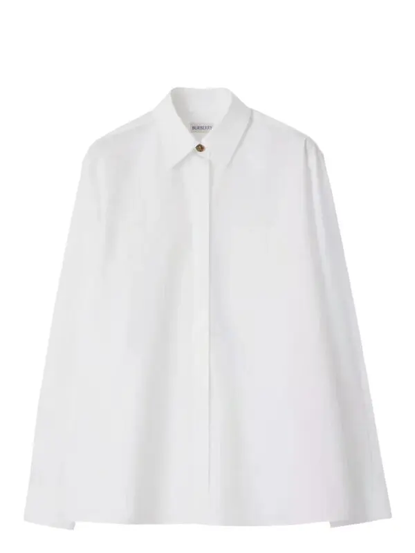 Burberry Oversized Cotton Poplin Shirt - White